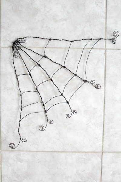 Spooky & Cute DIY Spider Web With Wire - Easy Peasy Creative Ideas