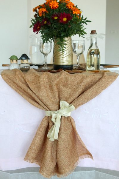 Burlap Table Runner For Table Settings - Easy Peasy Creative Ideas