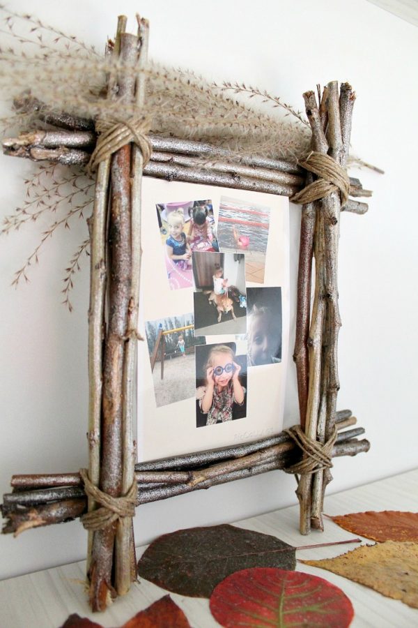 Twig Frame Rustic Home Decor - Easy Peasy Creative Ideas