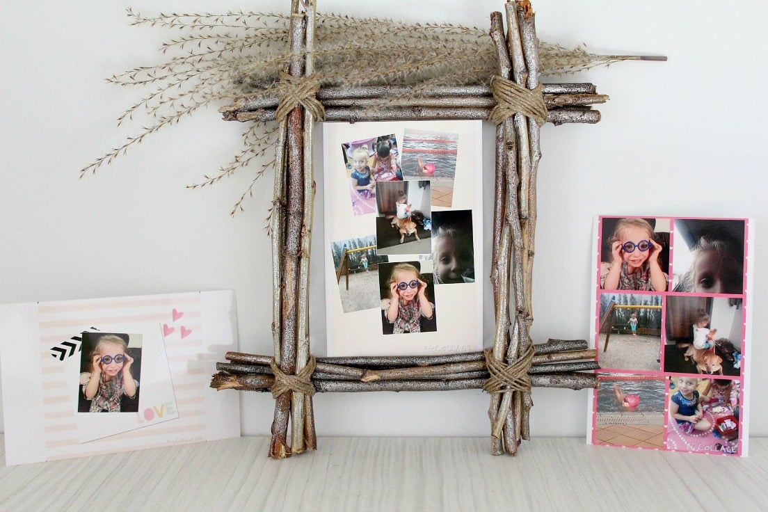 Twig Frame Rustic Home Decor - Easy Peasy Creative Ideas