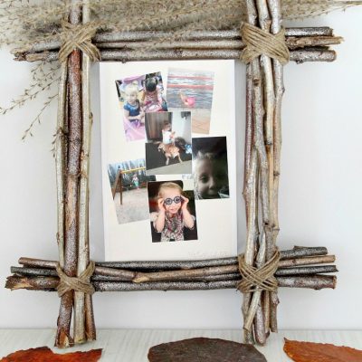 Twig Frame Rustic Home Decor - Easy Peasy Creative Ideas