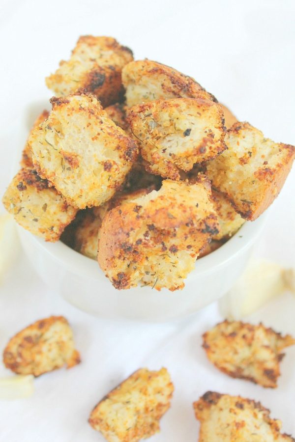 Garlic Herb Croutons Recipe With Parmesan - Easy Peasy Creative Ideas