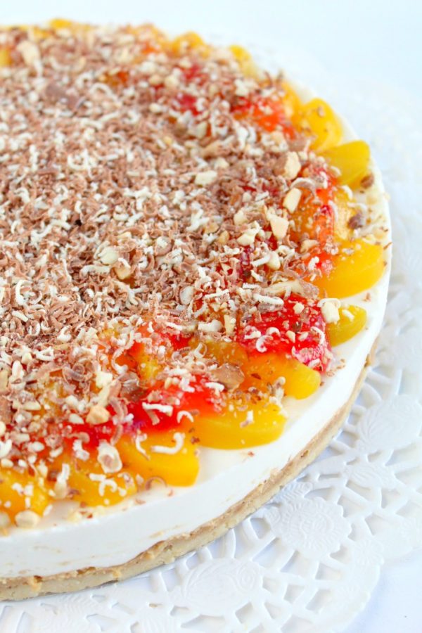 Peach Raspberry Cheesecake Recipe No Bake