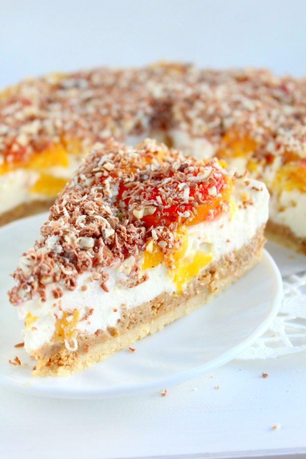 Peach Raspberry Cheesecake Recipe No Bake