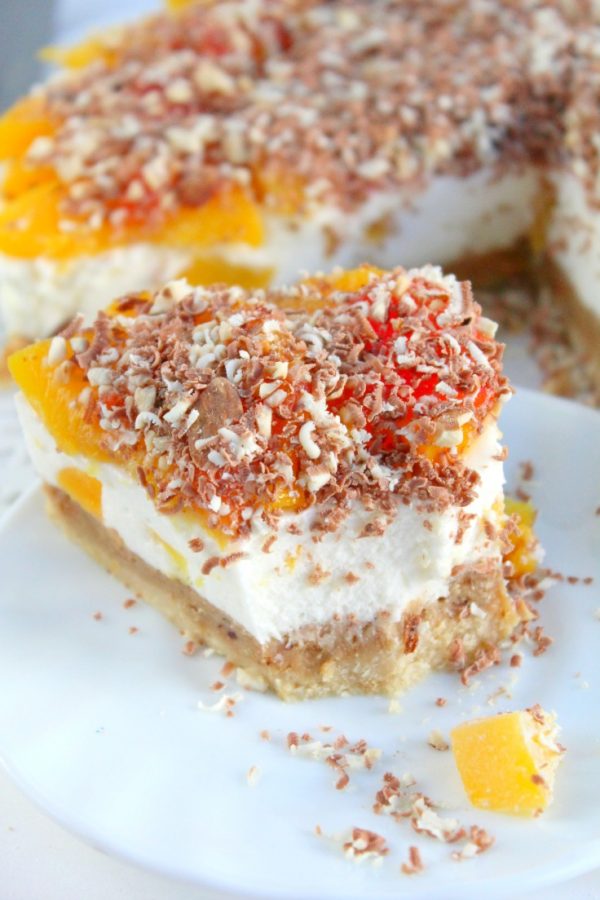 Peach Raspberry Cheesecake Recipe No Bake