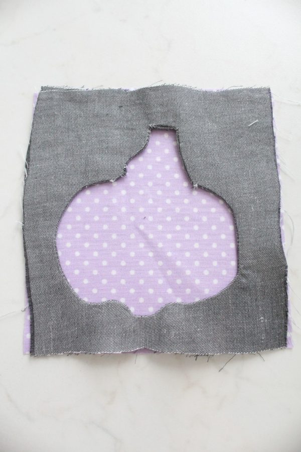 Reversed Applique Pumpkin Fabric Coasters Sewing Tutorial