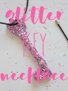 DIY Glitter Key Necklace 5 Minutes Tutorial