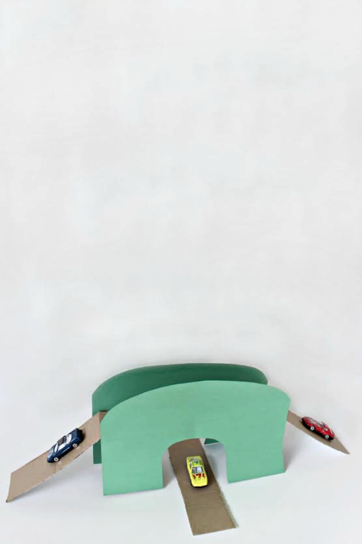 Toy Bridge And Tunnel For Cars, Fun Craft For Kids