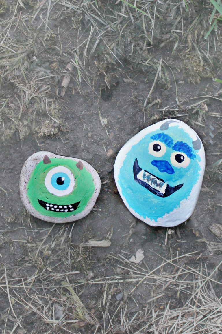 Monster Painted Rocks, Fun & Easy Craft For Kids Or Garden