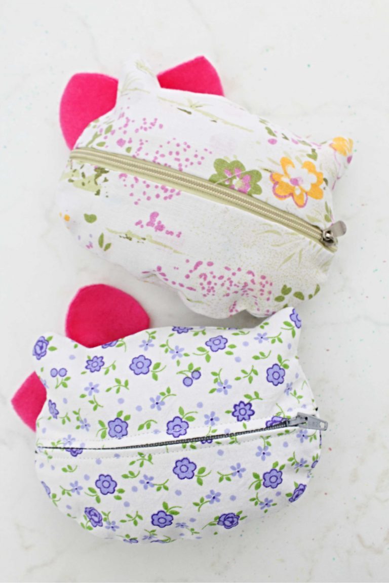 Cute CAT COIN PURSE Easy Sewing Pattern - Easy Peasy Creative Ideas