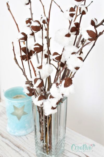 DIY Cotton Branches Farmhouse Décor - Easy Peasy Creative Ideas
