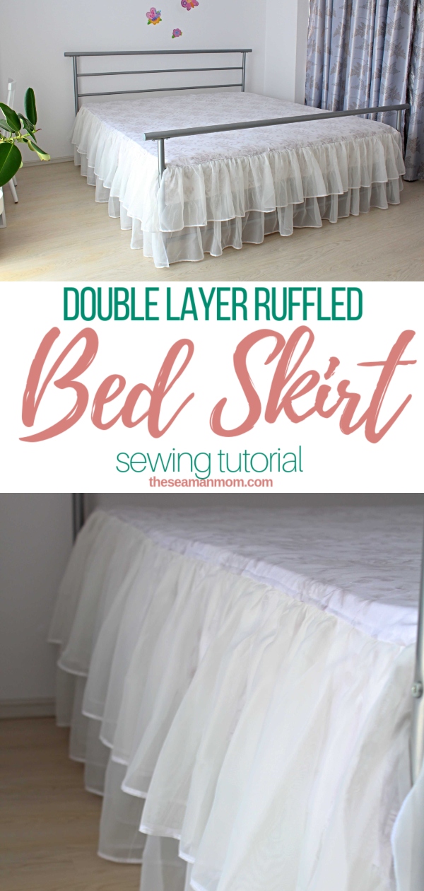 Diy Bed Skirt With Sheer Ruffles Easy Sewing Tutorial