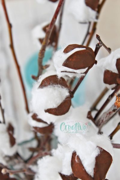 DIY Cotton Branches Farmhouse Décor - Easy Peasy Creative Ideas