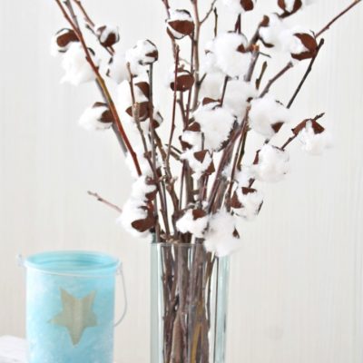 DIY Cotton Branches Farmhouse Décor - Easy Peasy Creative Ideas