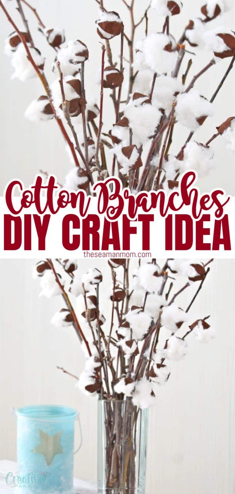 DIY Cotton Branches Farmhouse Décor - Easy Peasy Creative Ideas