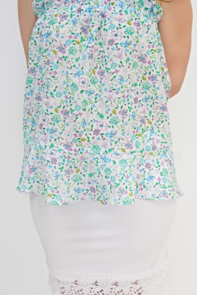 Camisole Pattern With Gathered Top And Flounce Hem