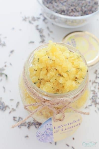 DIY Hand Scrub With Lemon, Lavender Buds & Coconut Oil