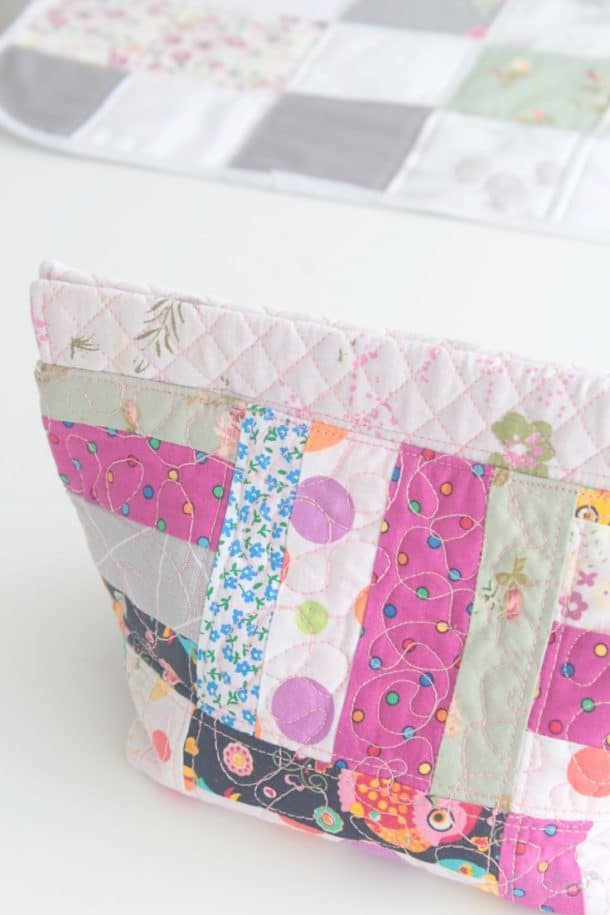 Quilted Snap Bag Tutorial From Small Fabric Scraps