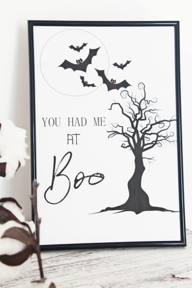 Boo Sign Spooky/Cute Halloween Printable Wall Decor