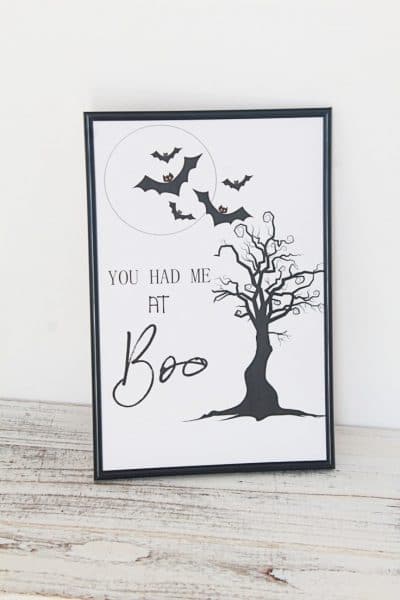 Boo Sign Spooky/Cute Halloween Printable Wall Decor