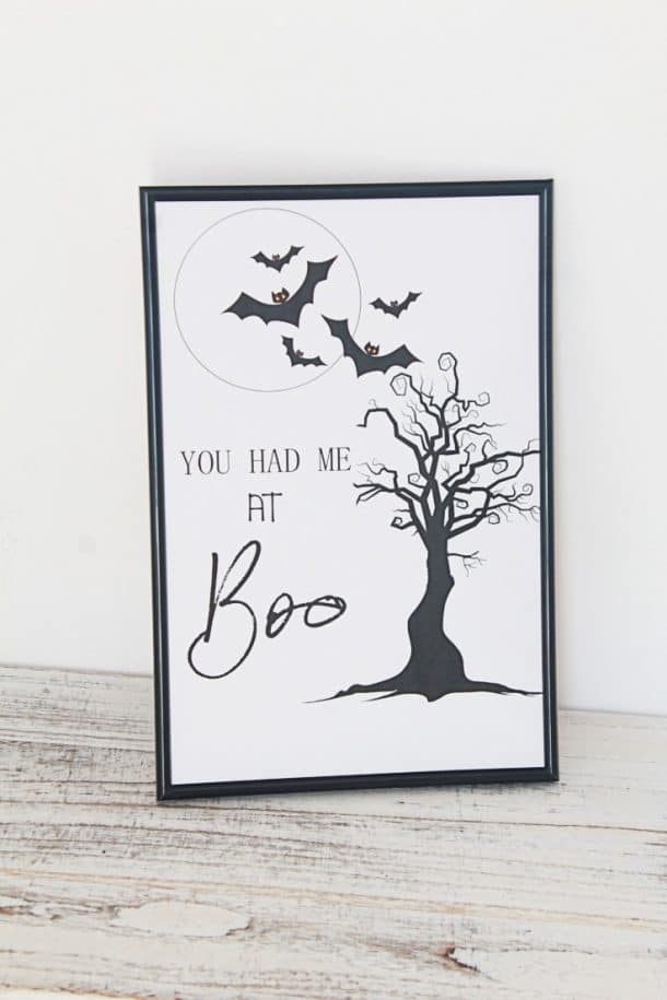 Boo Sign Spooky/Cute Halloween Printable Wall Decor