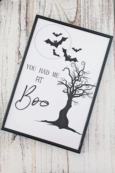 Boo Sign Spooky/Cute Halloween Printable Wall Decor
