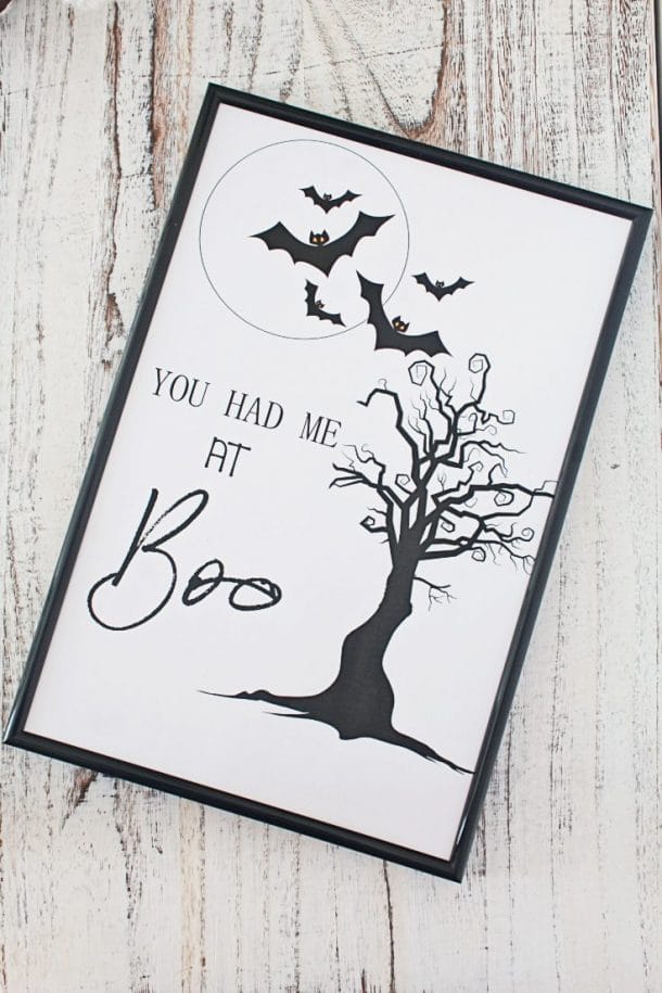 Boo Sign Spooky/Cute Halloween Printable Wall Decor