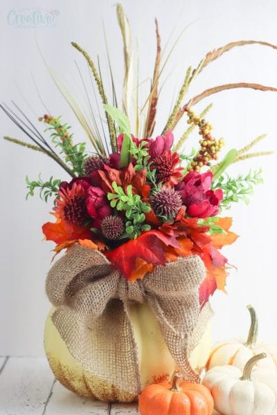 Pumpkin Vase, 15 Minutes Table Centerpiece - Easy Peasy Creative Ideas