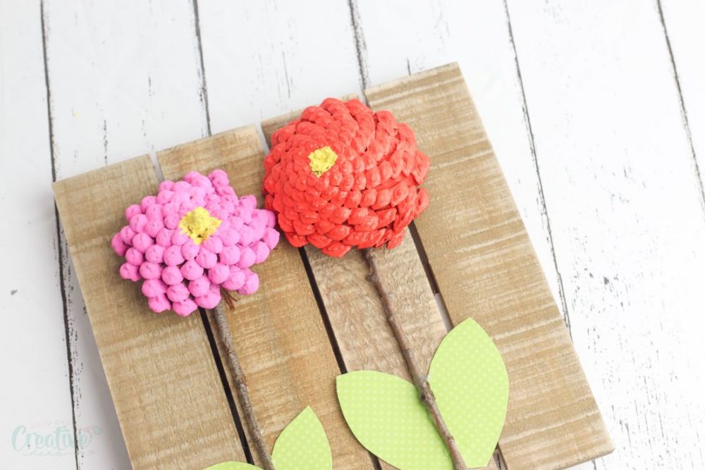 DIY Pine Cone Flowers Decor | Easy Peasy Creative Ideas