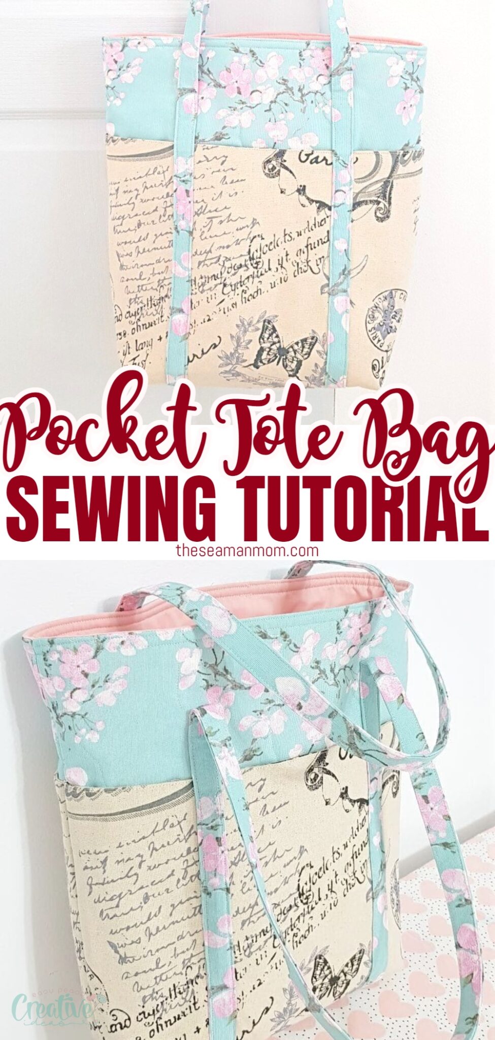 How to Sew a Multi Pocket Tote Bag - Easy Peasy Creative Ideas