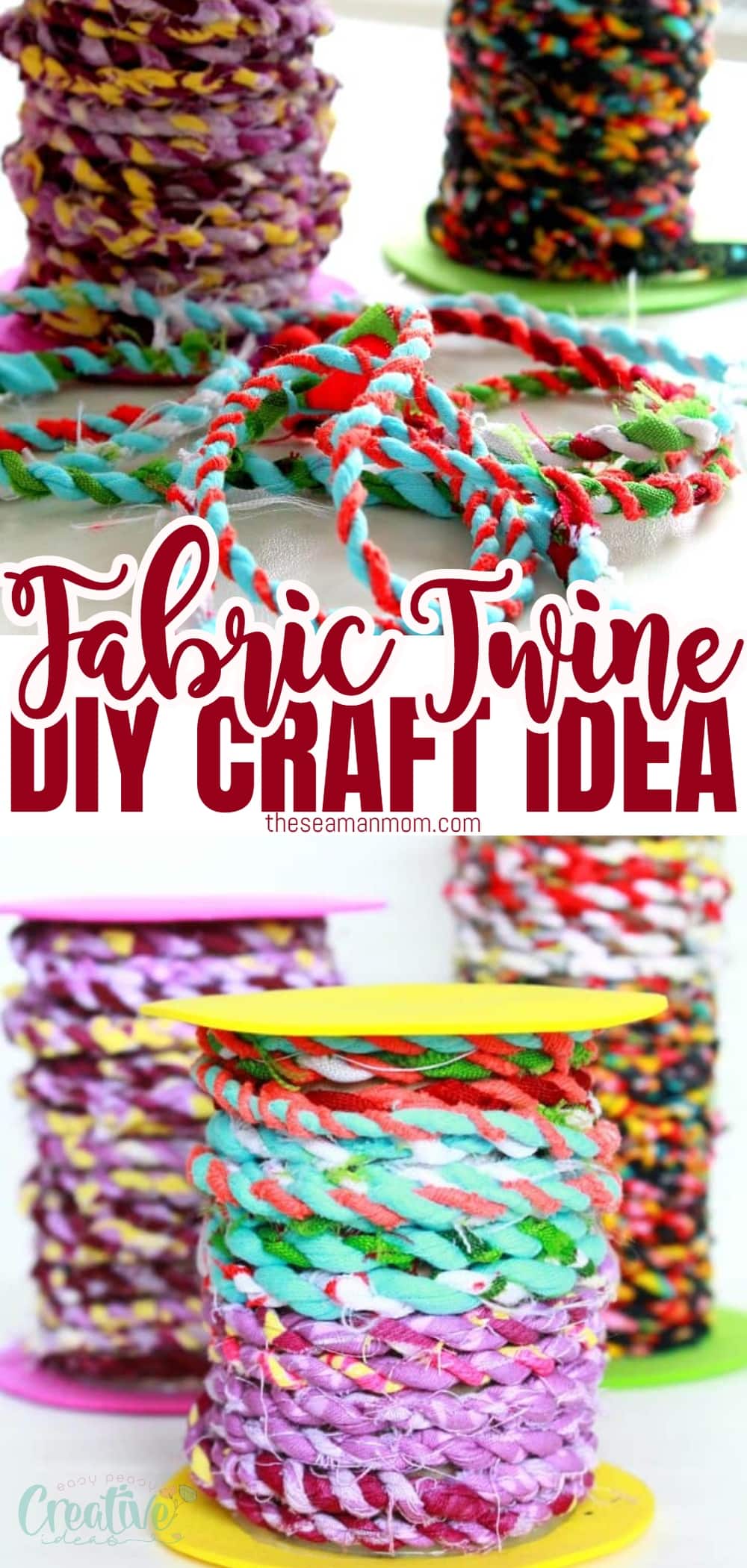 How to Make Fabric Twine From Scraps - Easy Peasy Creative Ideas