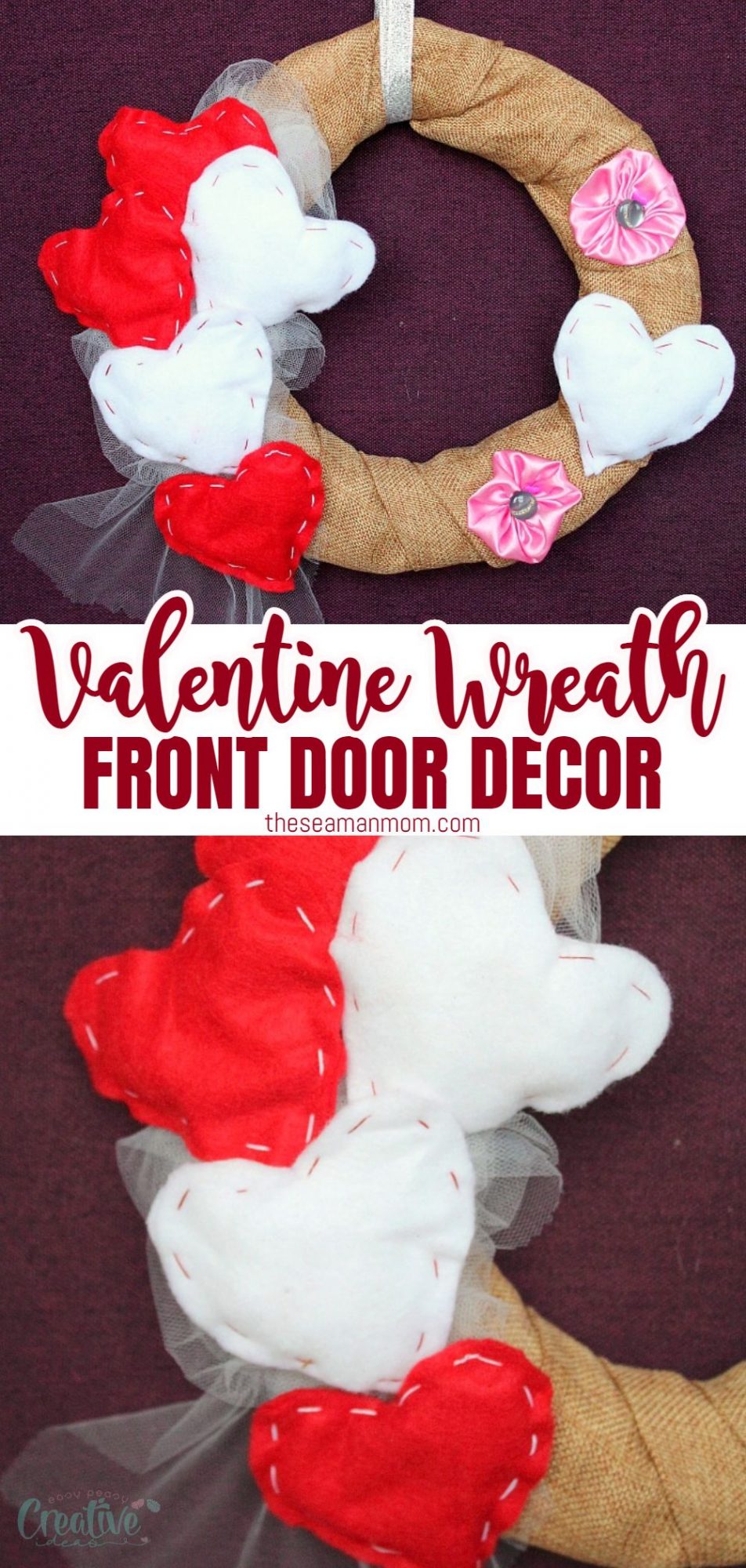 Cheap, Easy And Quick DIY Valentine Wreath - Easy Peasy Creative Ideas