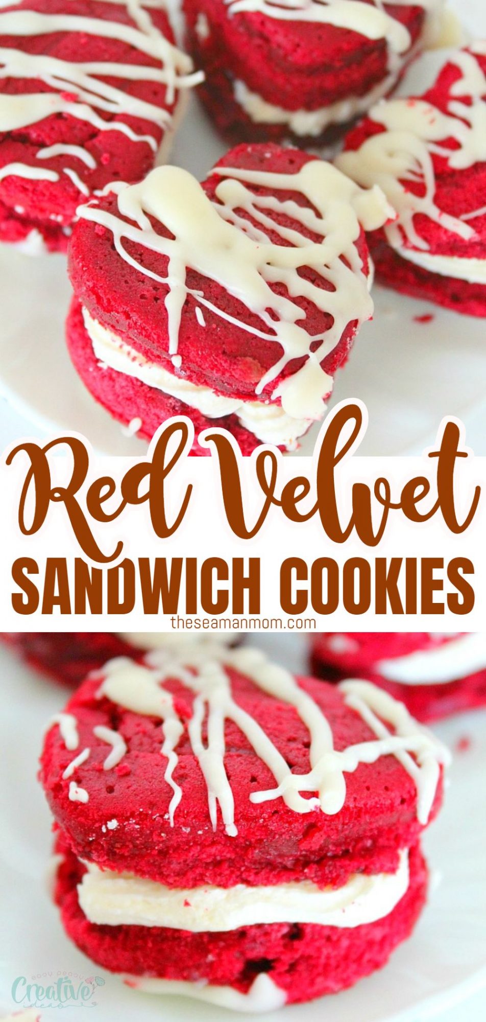 Rich Colorful Red Velvet Sandwich cookies - Easy Peasy Creative Ideas
