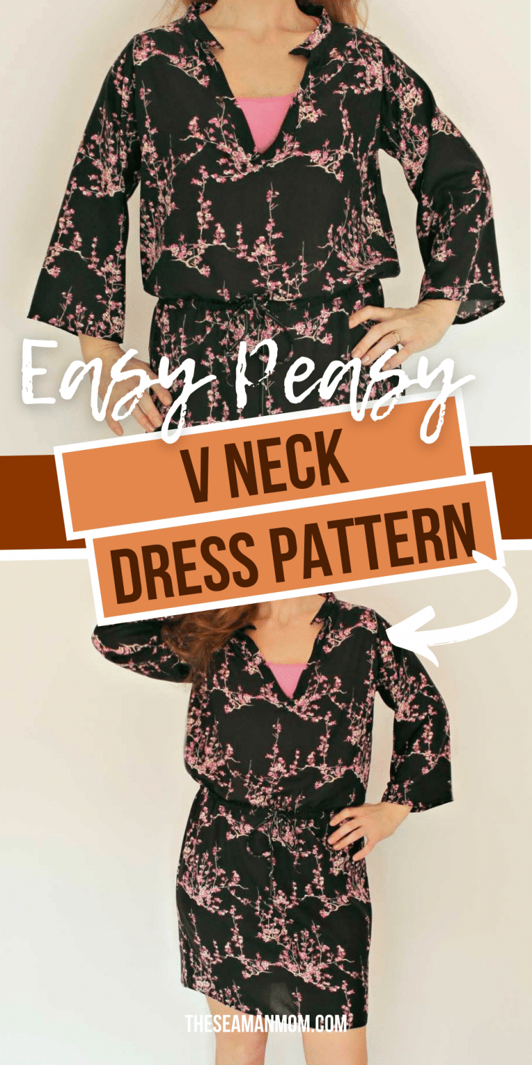 Simple And Easy V Neck Dress To Sew Now - Easy Peasy Creative Ideas