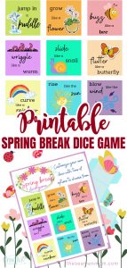 Super Fun Printable Spring Break Dice Game - Easy Peasy Creative Ideas