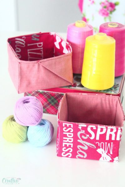 Easy And Quick Mini Fabric Baskets Tutorial - Easy Peasy Creative Ideas