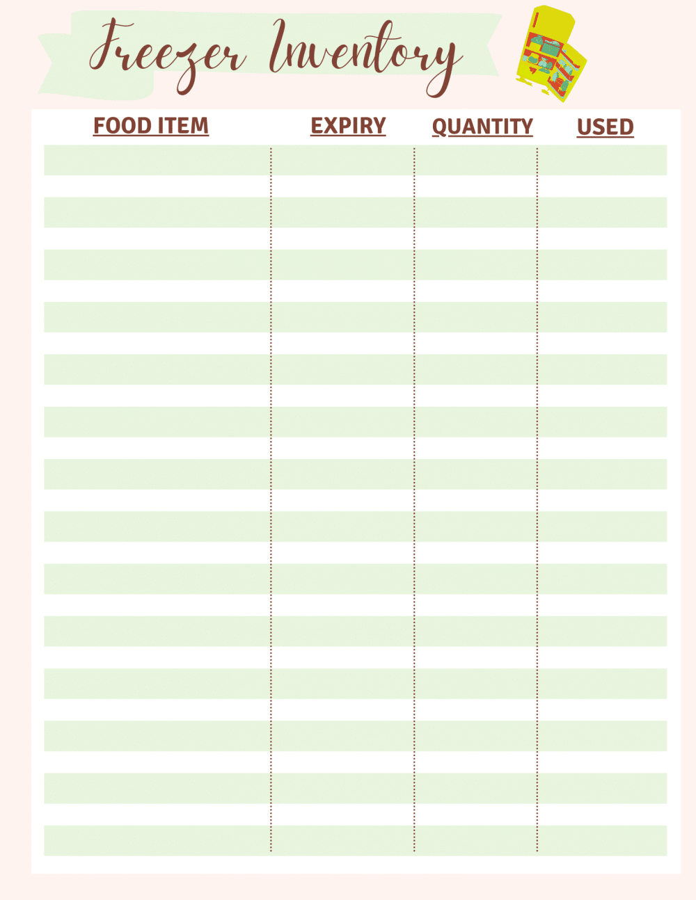 The Best Freezer & Pantry Inventory Printable - Easy Peasy Creative Ideas