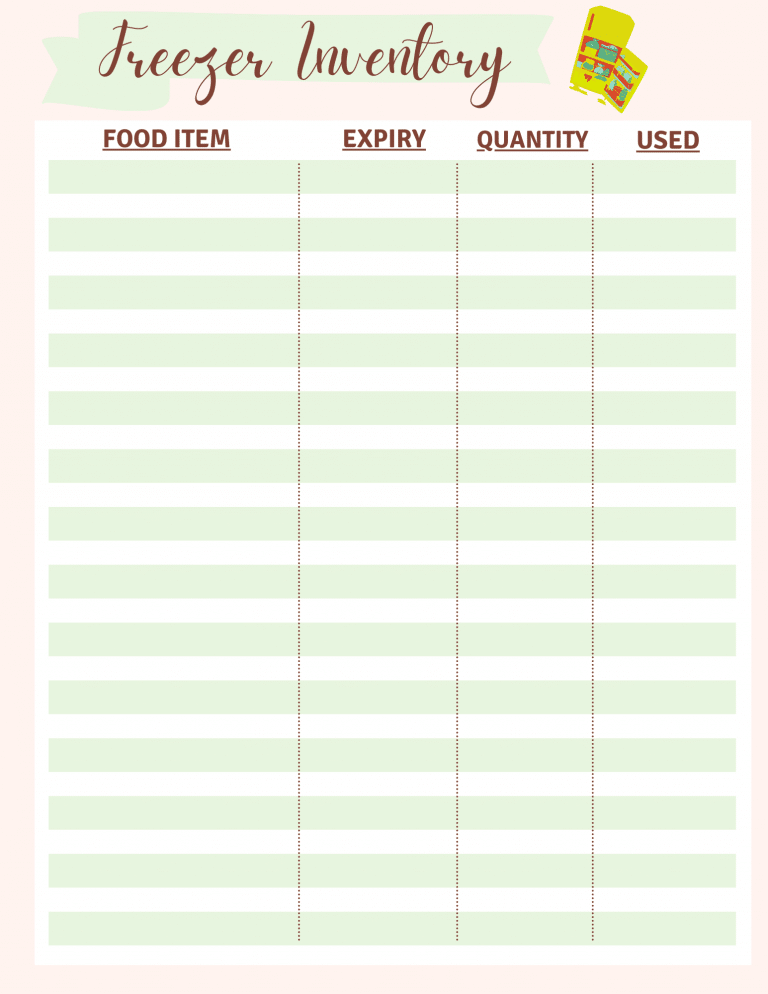 The Best Freezer & Pantry Inventory Printable - Easy Peasy Creative Ideas