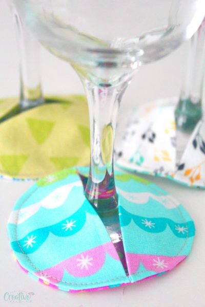 DIY Fabric Coasters For Wine Glasses - Easy Peasy Creative Ideas