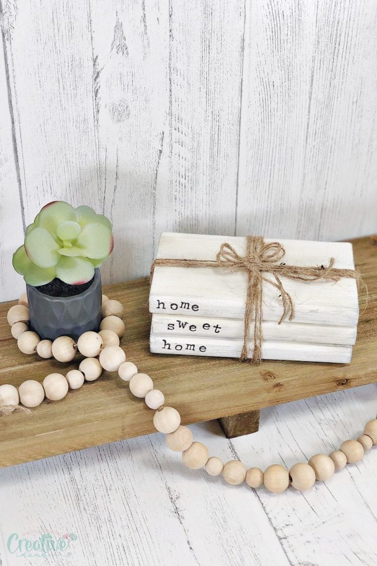 FARMHOUSE BOOK STACK Décor Idea - Easy Peasy Creative Ideas