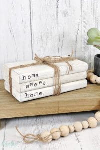 FARMHOUSE BOOK STACK Décor Idea - Easy Peasy Creative Ideas