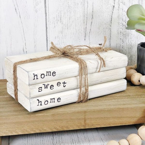 FARMHOUSE BOOK STACK Décor Idea - Easy Peasy Creative Ideas