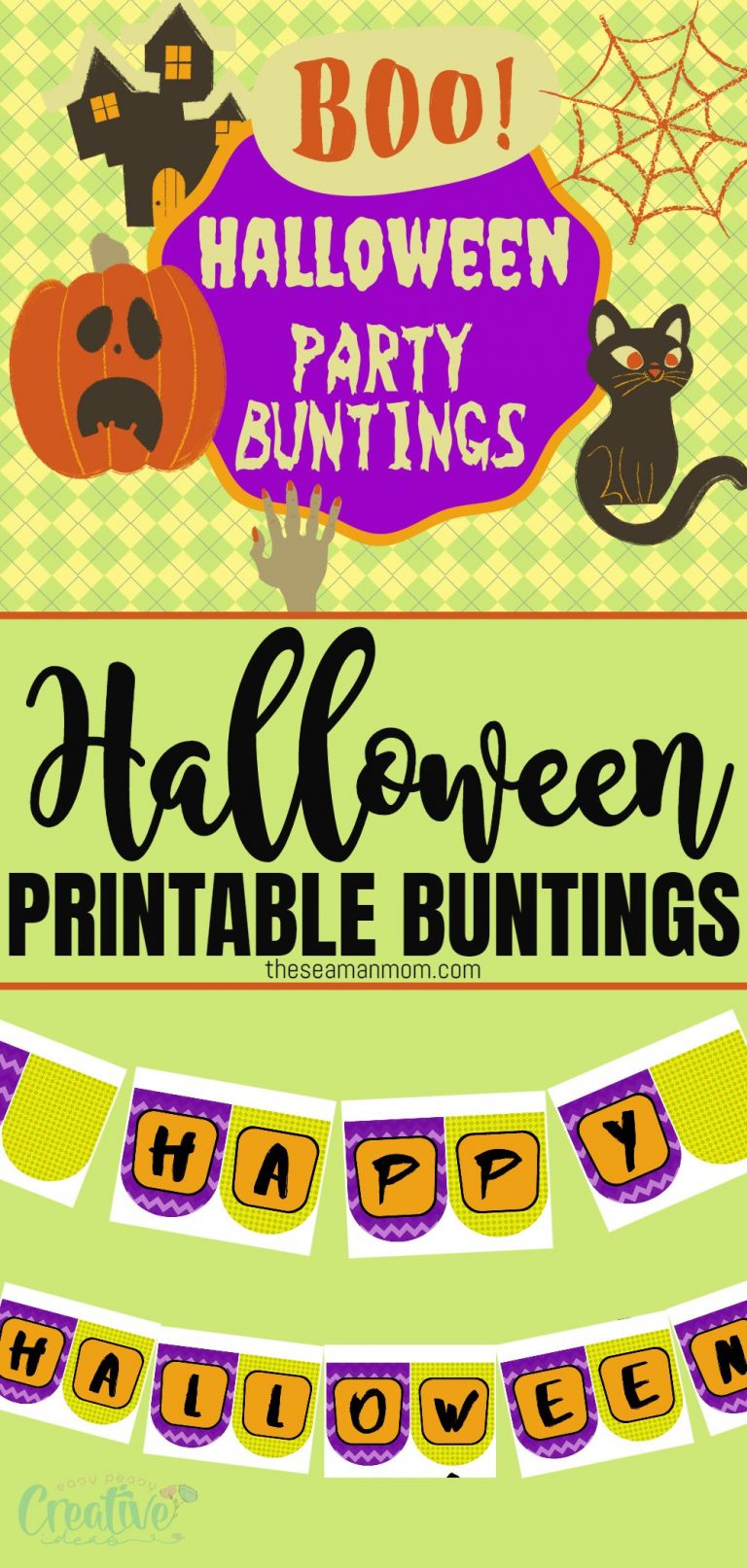 Printable HAPPY HALLOWEEN BANNER - Easy Peasy Creative Ideas