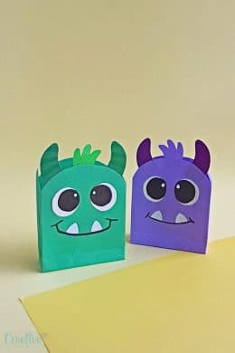 Monster HALLOWEEN PAPER BAGS Craft - Easy Peasy Creative Ideas