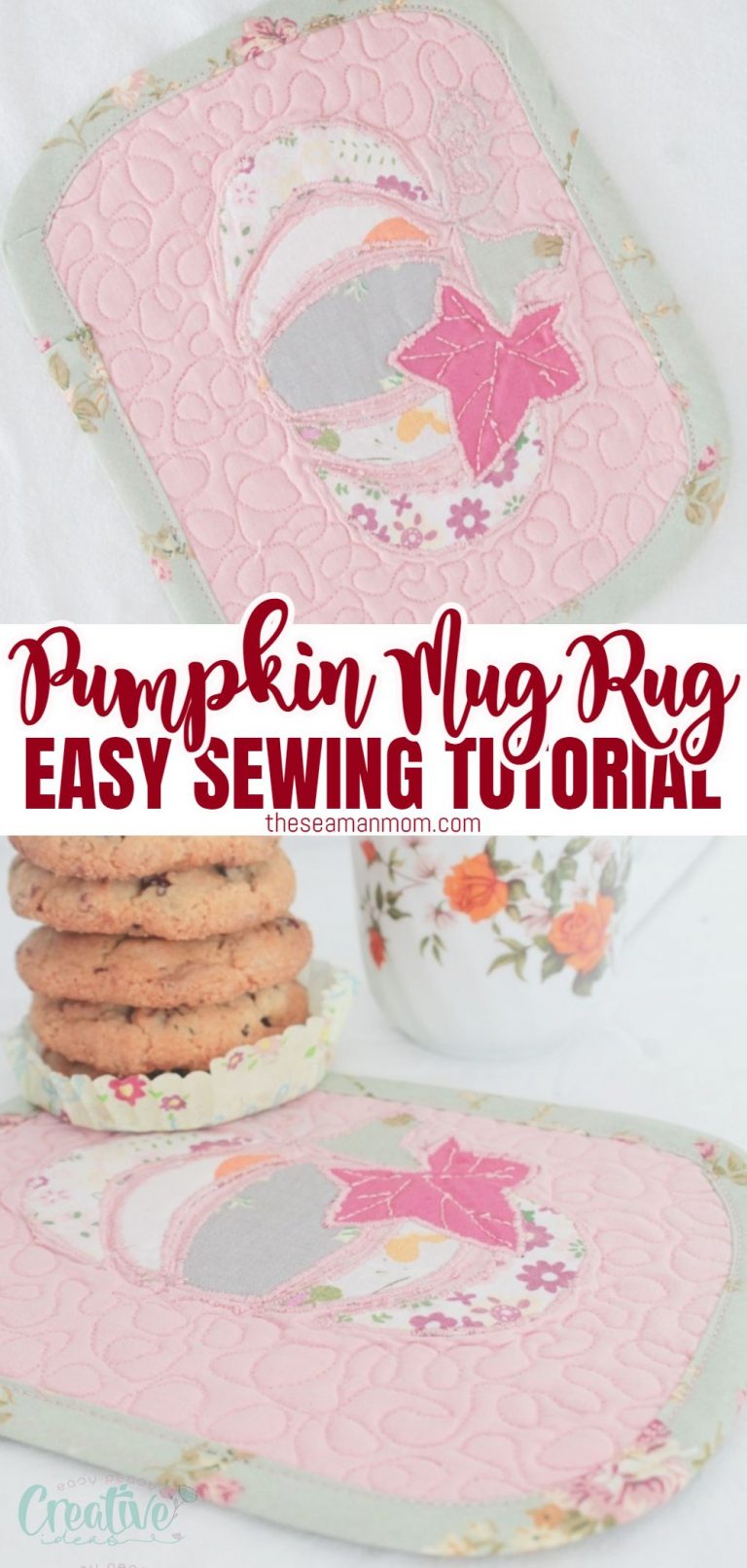 Sew A Fun Pumpkin Mug Rug In 30 Minutes - Easy Peasy Creative Ideas