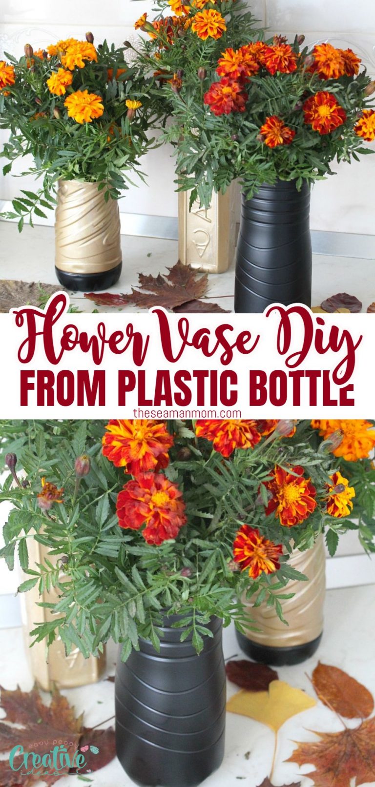 Simple & Easy PLASTIC FLOWER VASE DIY - Easy Peasy Creative Ideas