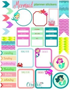 Fun Printable MERMAID STICKERS - Easy Peasy Creative Ideas