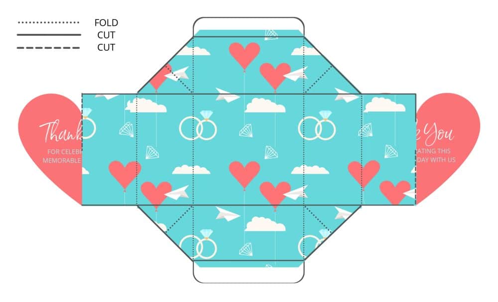 Printable wedding favor boxes - Easy Peasy Creative Ideas