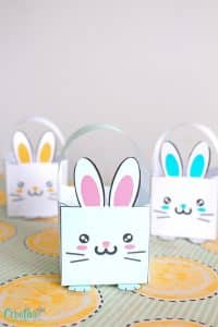 Stunning Easter Basket Craft w/ Printable Template! - Easy Peasy ...