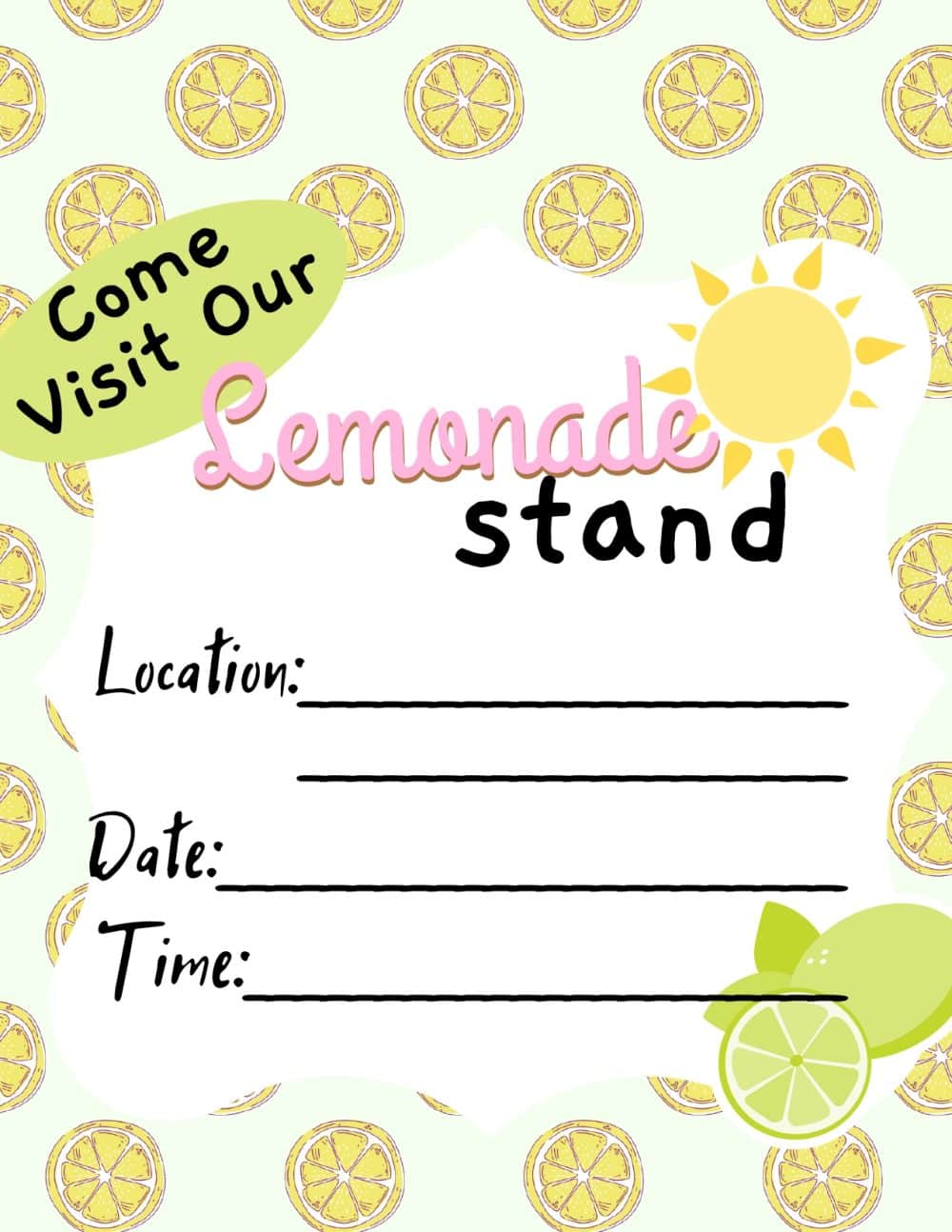 Printable lemonade stand signs - Easy Peasy Creative Ideas